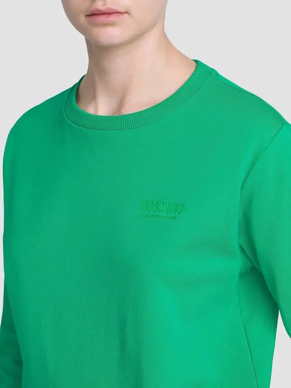 Moschino Stretch-cotton Crewneck Sweatshirt