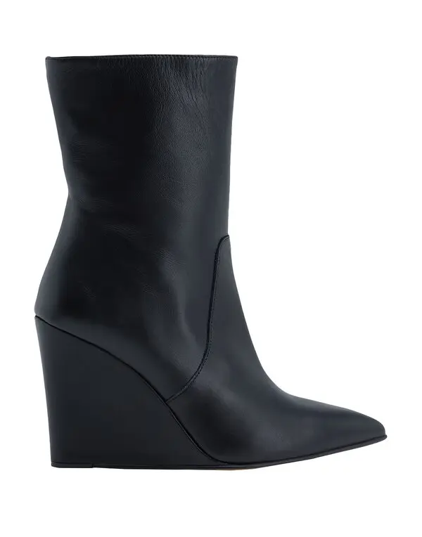 8 BY YOOX Leather Pointed-toe Platform Ankle Boots
