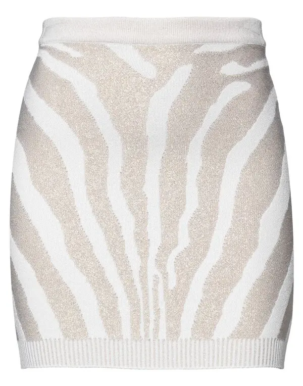 Balmain Mini Skirt In Viscose Blend - White