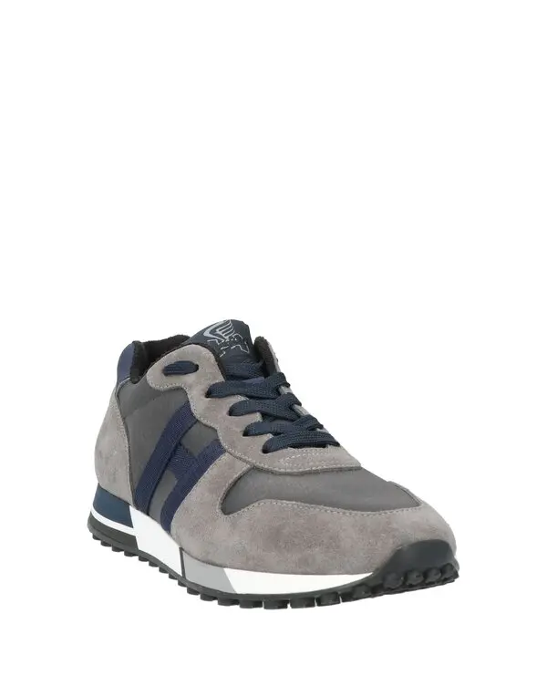 Hogan Sneakers Taupe Size Leather, Textile Fibers