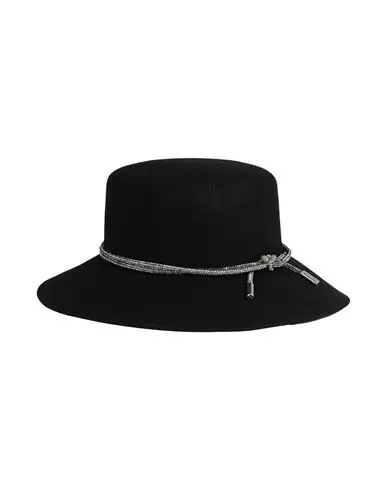Borsalino Felt Fedora With Appliqués - Black