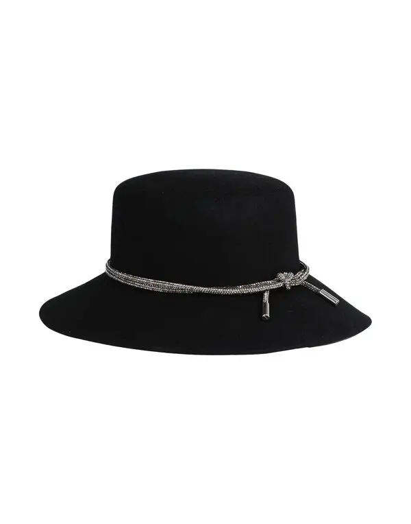 Borsalino Felt Fedora With Appliqués - Black
