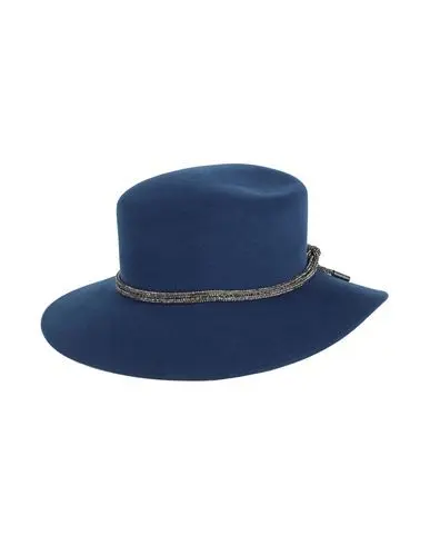 Borsalino Felt Fedora With Appliqués - Blue
