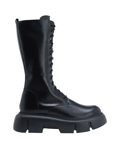 8 BY YOOX Grain Leather High Combat Boots