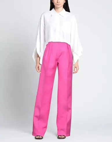 Valentino Garavani Virgin Wool And Silk Pants - Pink
