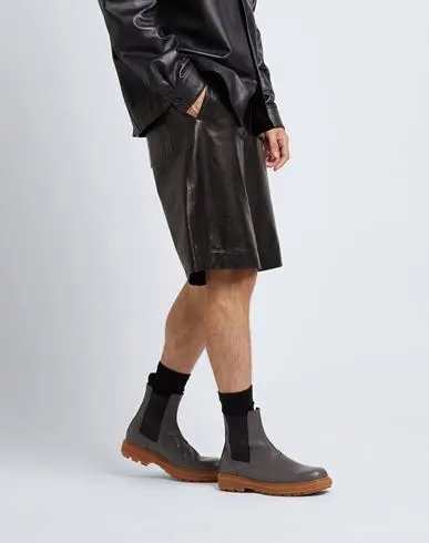 8 BY YOOX Rubber Leather Chelsea Boot Ankle Boots Calfskin - Grey
