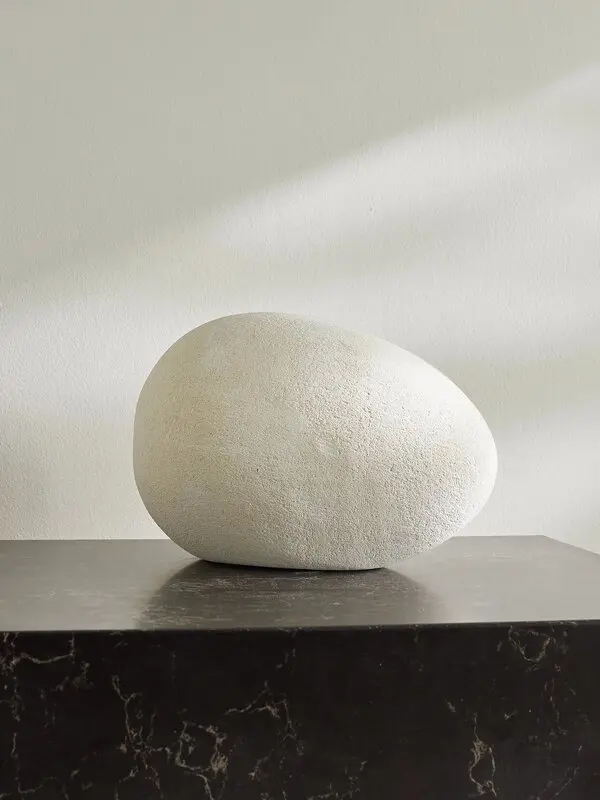 FOURTH STREET Egg Limestone Ornament - Neutrals