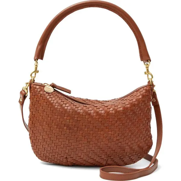 Clare V. Petit Moyen Woven Messenger Bag - Hazelnut