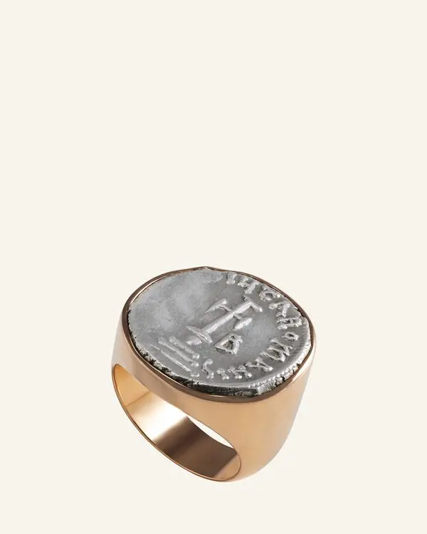 JORGE ADELER 18k Rose Constans Ii Coin Ring - Gold