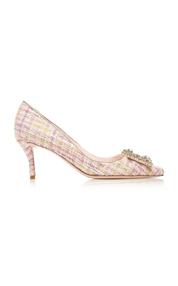 ROGER VIVIER Crystal-embellished Tweed Pumps