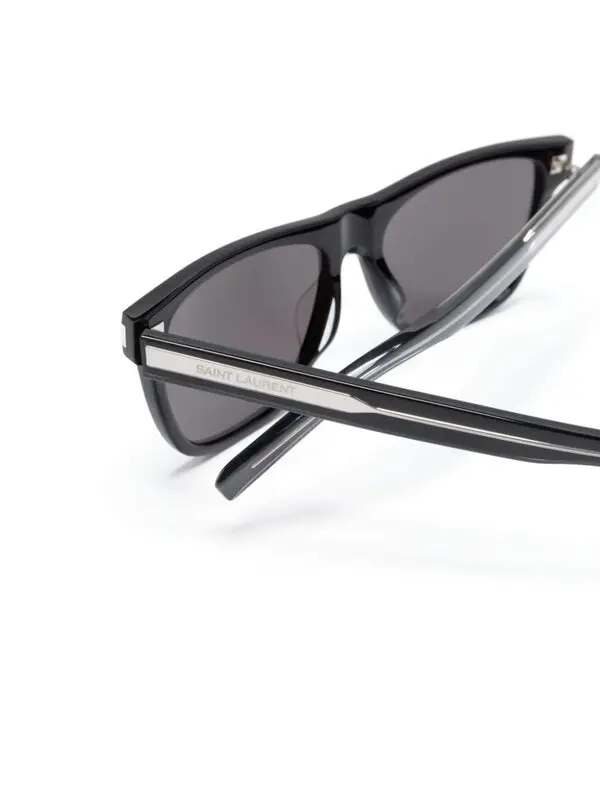 Saint Laurent Logo-engraved Square-frame Sunglasses