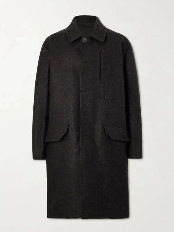 Rick Owens Jumbo Mélange Wool-felt Coat