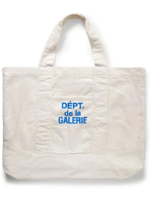 GALLERY DEPT. Logo-print Cotton-corduroy Tote Bag