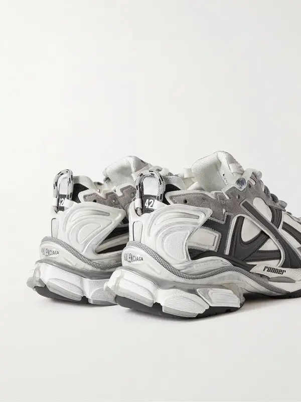 Balenciaga Runner Distressed Sneakers - Gray