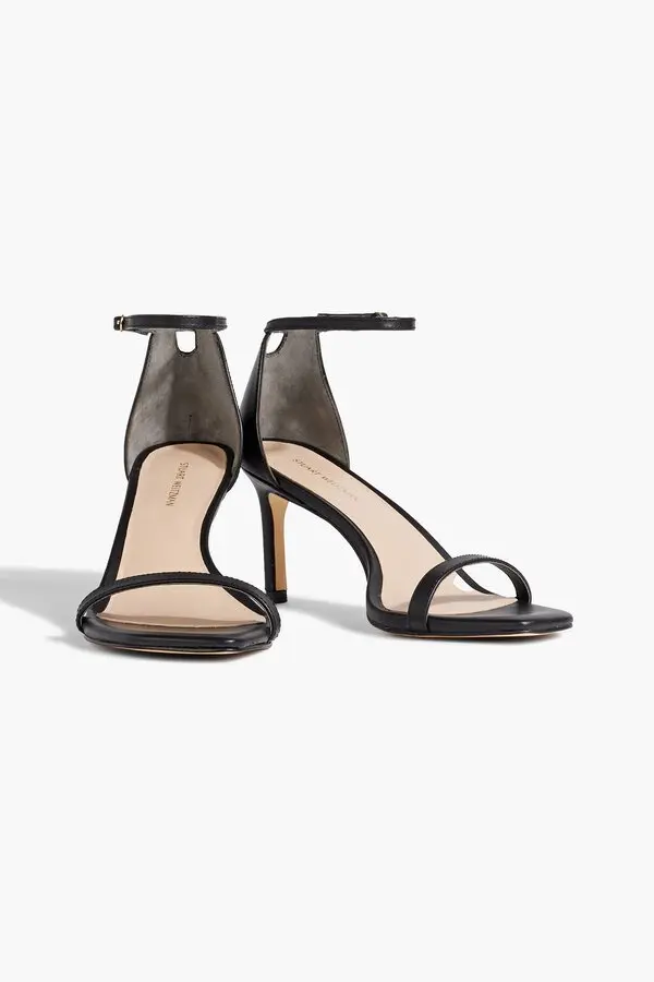 STUART WEITZMAN Amelina 75 Leather Sandals - Black