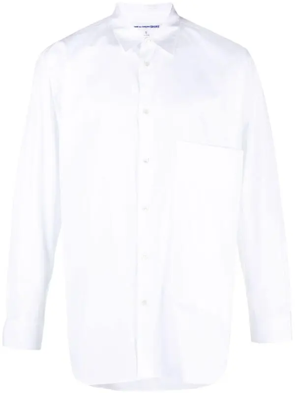 Comme Des Garçons Long-sleeve Cotton Shirt - White