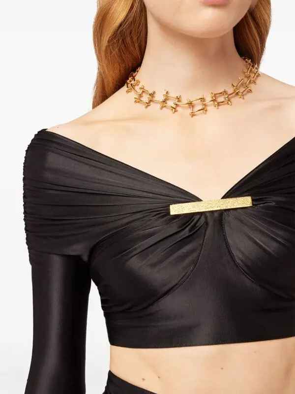 Rabanne Glossy Cropped Top