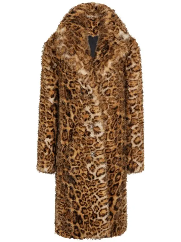 Rabanne Leopard Print Faux-fur Coat