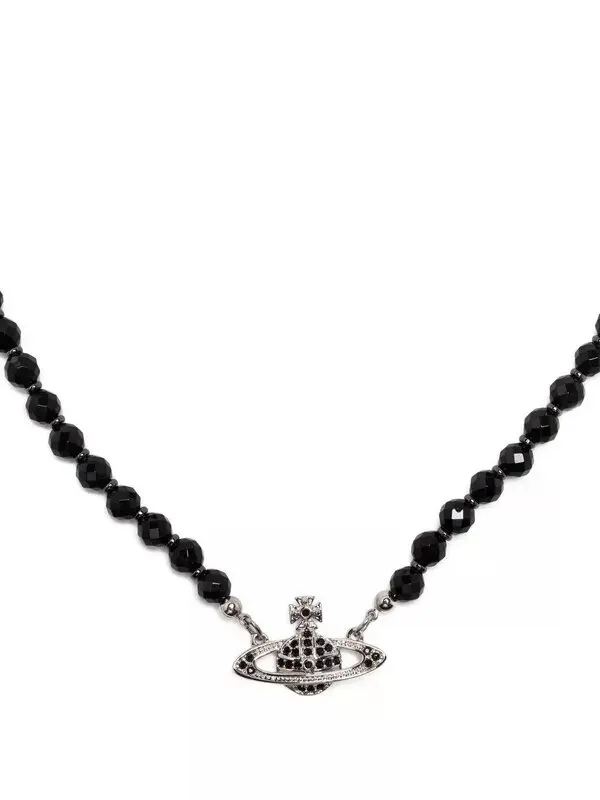 VIVIENNE WESTWOOD Bas Relief Pearl-chain Choker - Black