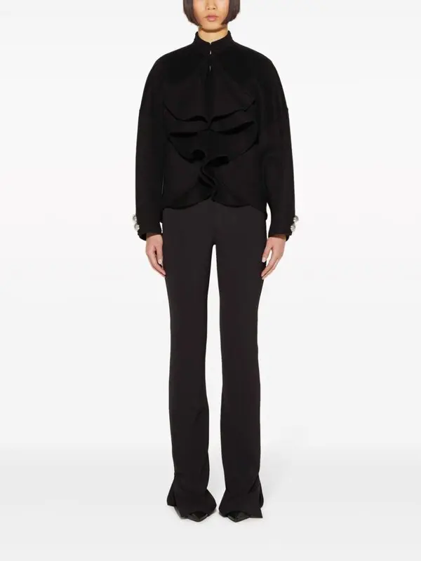 Emilio Pucci Ruffled-placket Wool Jacket