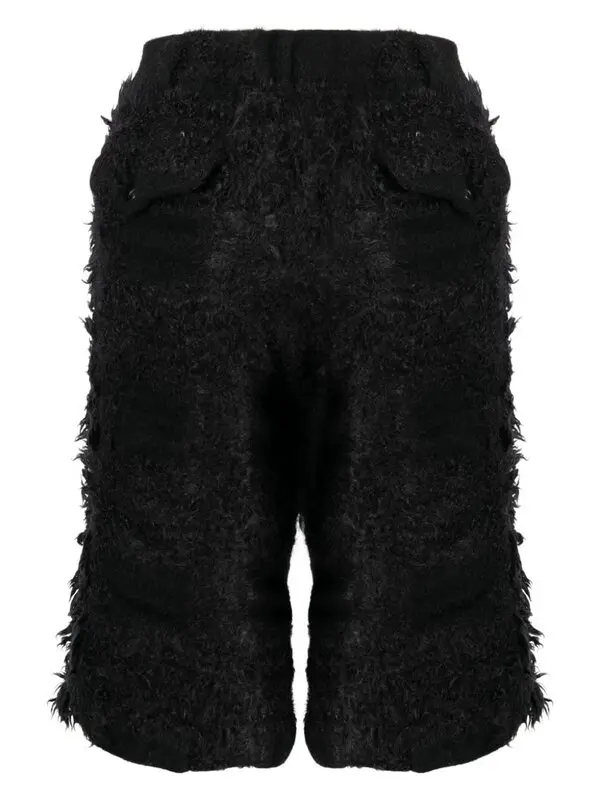 Comme Des Garçons Faux-shearling Wool Shorts