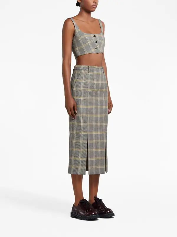 Marni Virgin Wool-blend Cropped Top
