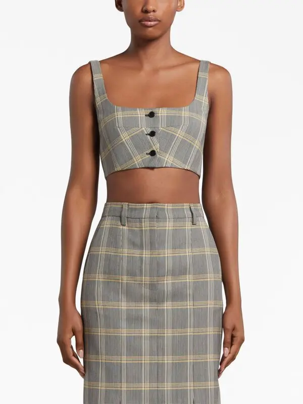 Marni Virgin Wool-blend Cropped Top