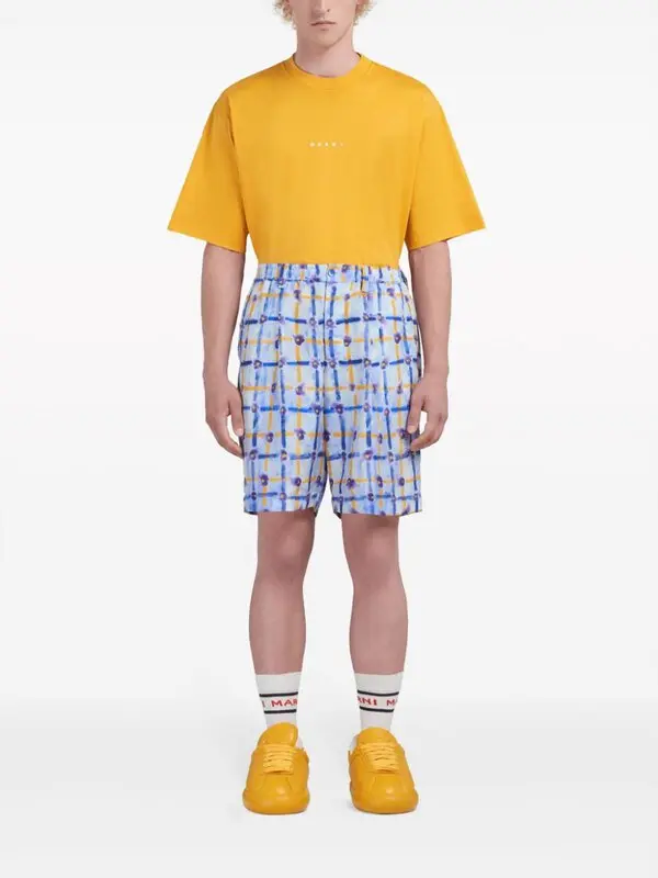 Marni Printed Tailored Shorts - Blue