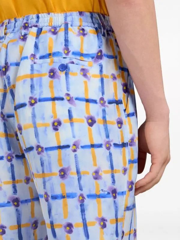 Marni Printed Tailored Shorts - Blue