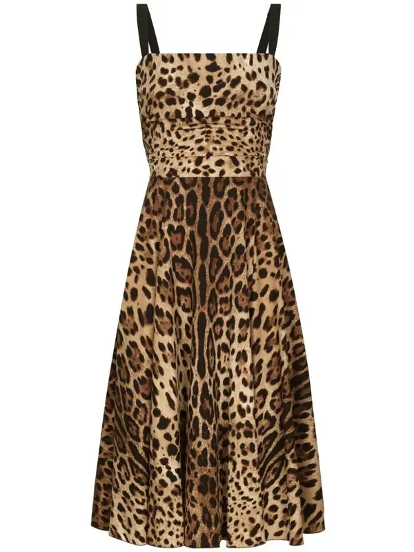Dolce & Gabbana Midi Leopard-print Dress
