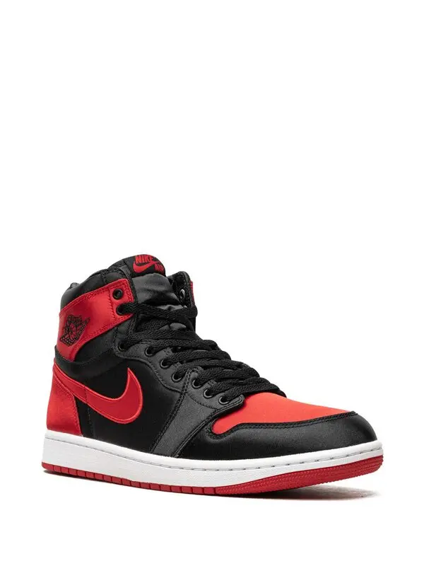 JORDAN Air 1 Satin High-top Sneakers - Black