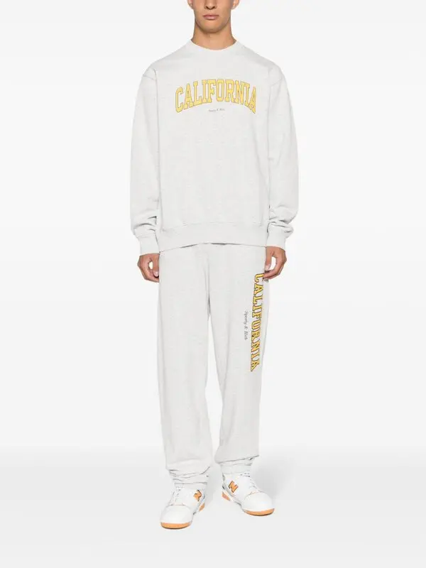 SPORTY & RICH Text-print Cotton-blend Pants