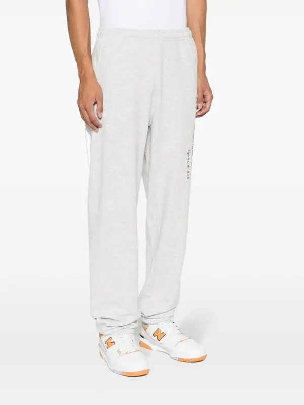 SPORTY & RICH Text-print Cotton-blend Pants