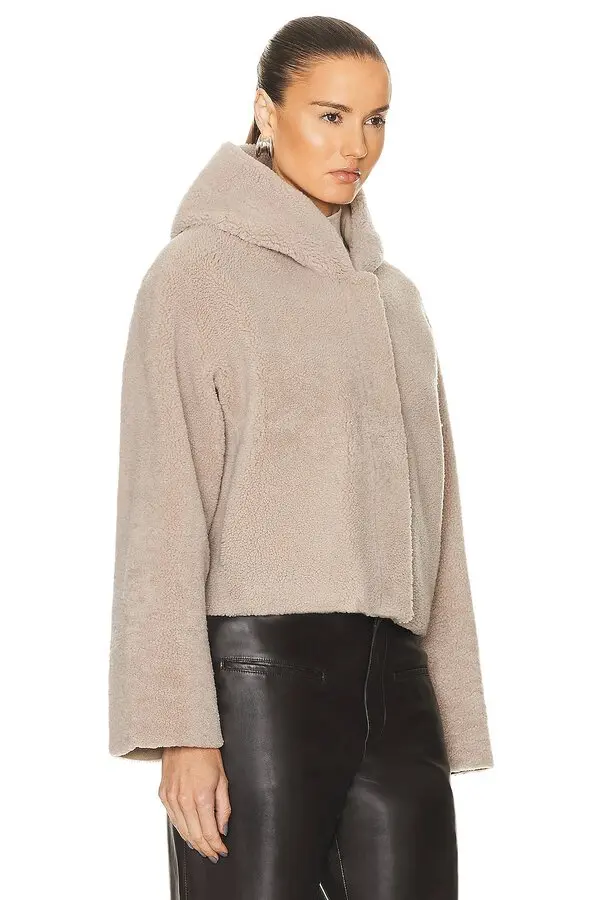 Nour Hammour Cooper Cropped Shearling Jacket