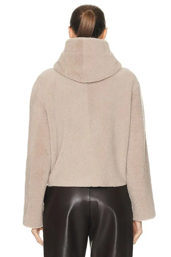 Nour Hammour Cooper Cropped Shearling Jacket