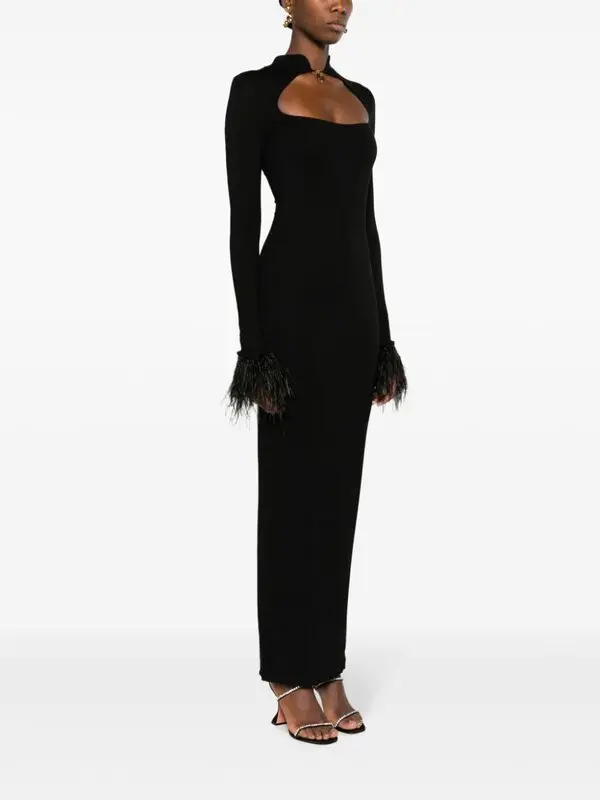 MANURI Cindy Square-neck Long Dress