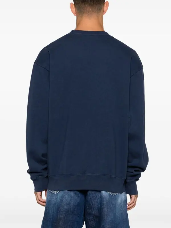 Sporty & Rich Text-print Cotton Sweatshirt - Blue