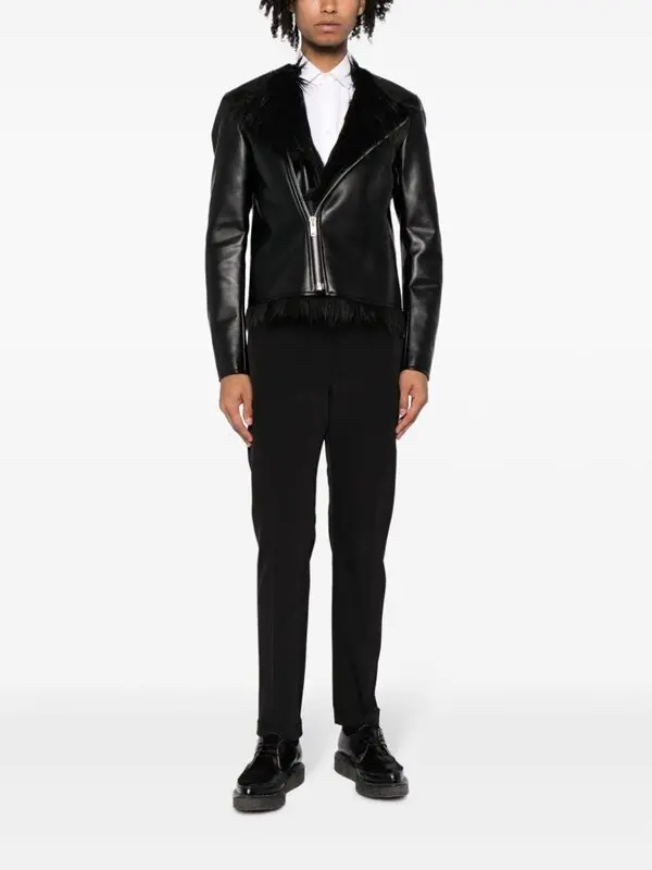 Comme Des Garçons Faux-fur Lined Biker Jacket