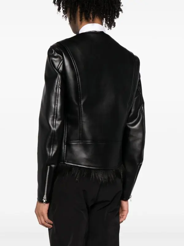 Comme Des Garçons Faux-fur Lined Biker Jacket
