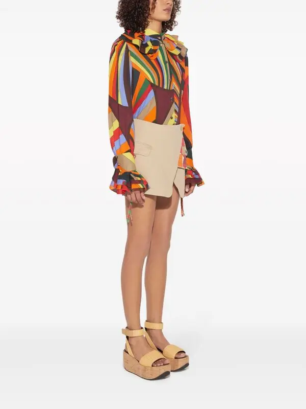 Emilio Pucci Abstract Print Ruffled Blouse