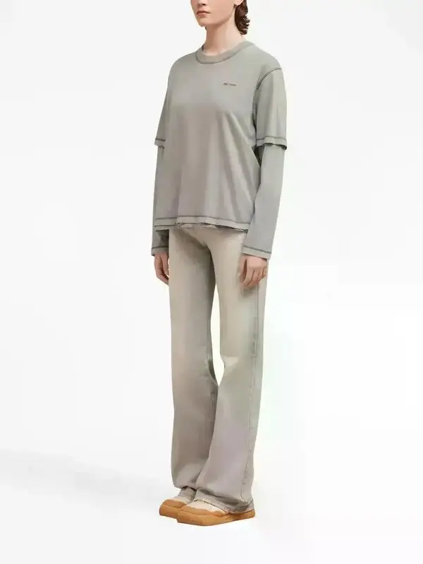 AMI Paris Embroidered-logo Layered Sweatshirt