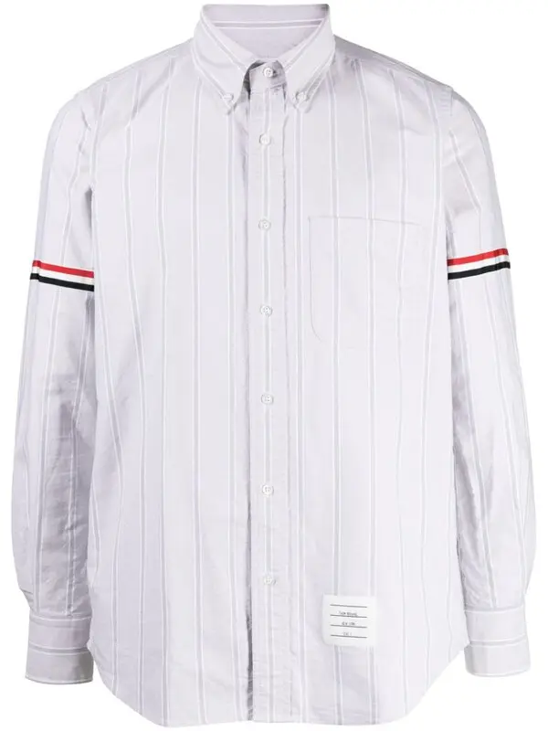 Thom Browne Rwb-stripe Cotton Shirt