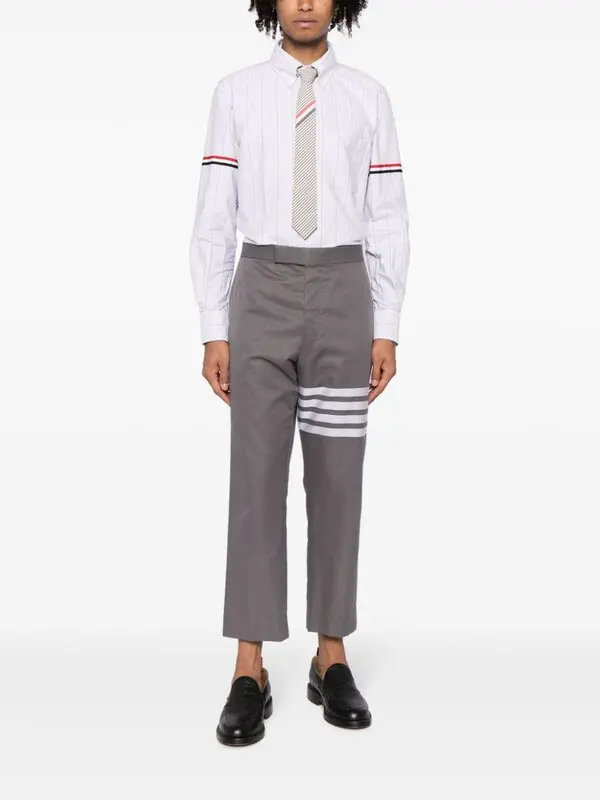 Thom Browne Rwb-stripe Cotton Shirt