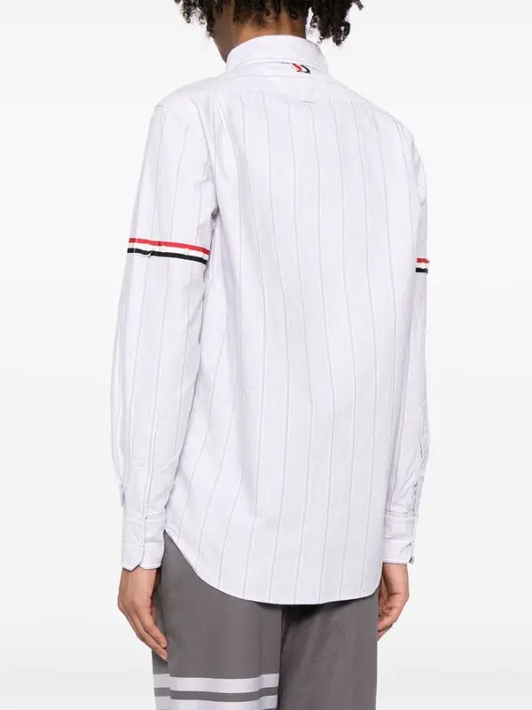 Thom Browne Rwb-stripe Cotton Shirt