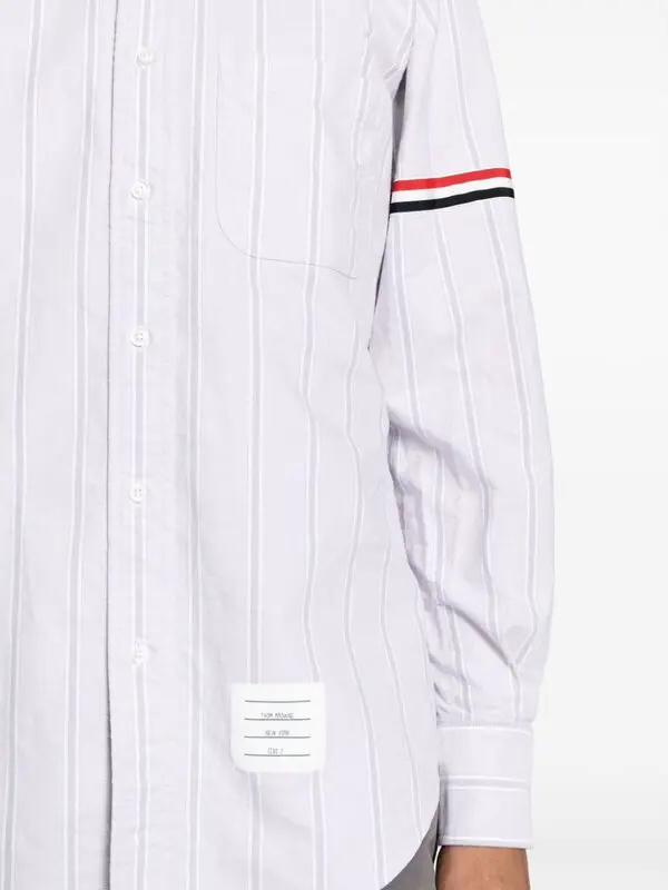 Thom Browne Rwb-stripe Cotton Shirt