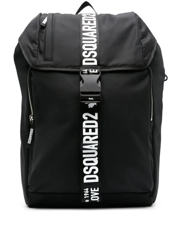 Dsquared2 Buckled Backpack - Black