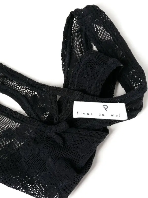FLEUR DU MAL Le Stretch Lace Thong