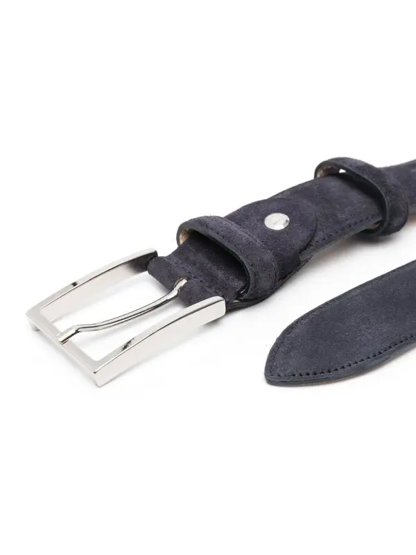 DOUCAL'S Suede Buckle Belt - Blue
