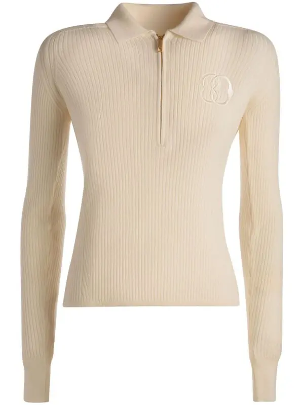 Bally Logo-embroidered Ribbed-knit Jumper