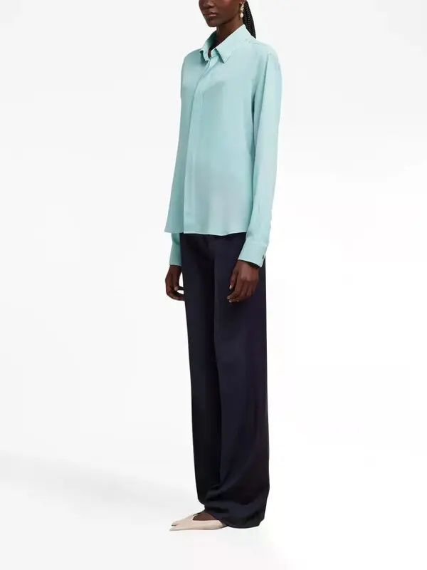 Ami Button-up Crepe Shirt